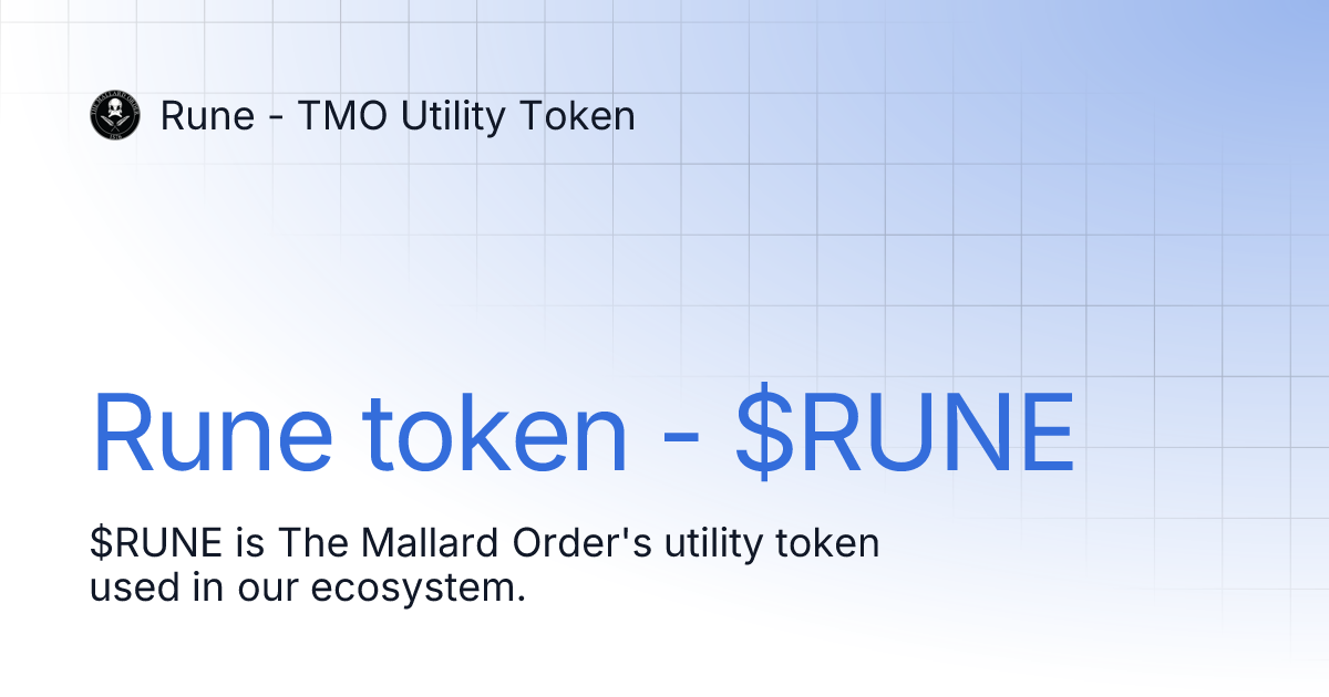 Rune token - $RUNE | Rune - TMO Utility Token